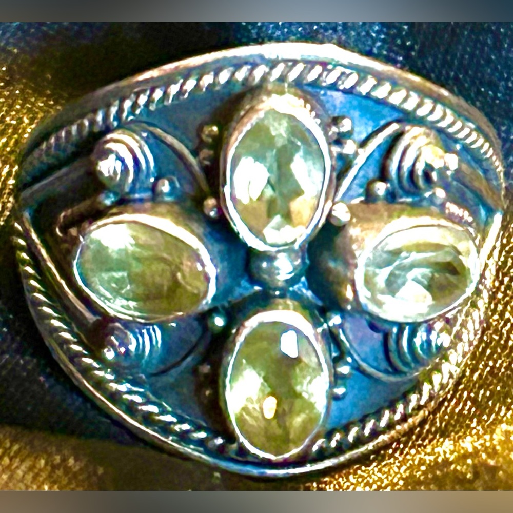 925 Etruscan Style Citrine Ring - Gem